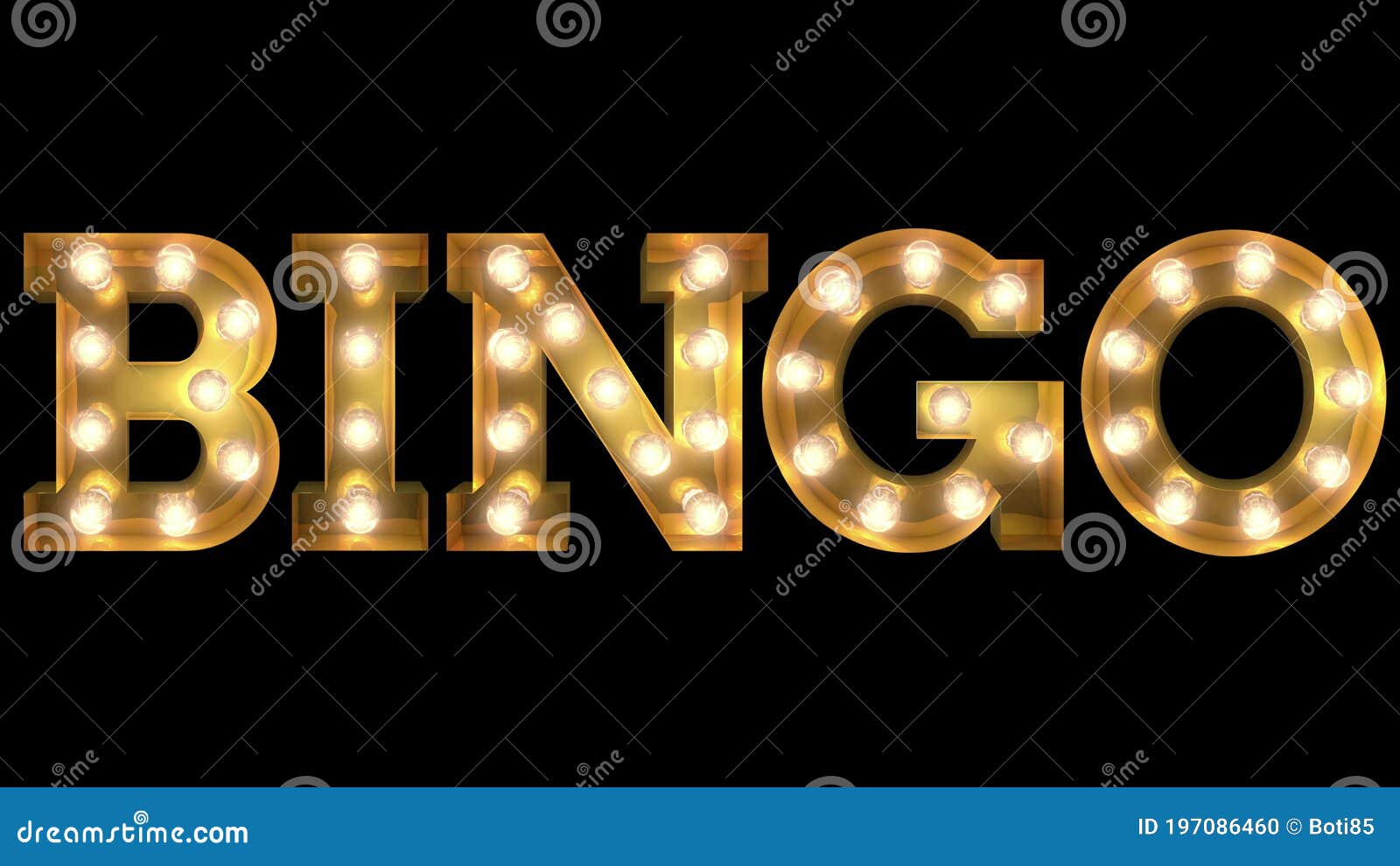 Light Bulb Text Two Way Blinking Action the Word Bingo Stock Footage ...