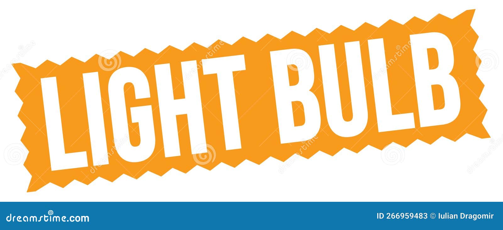 LIGHT BULB Text Written on Orange Stamp Sign Stock Illustration ...