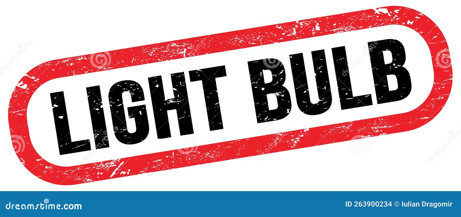 LIGHT BULB, Text Written on Red-black Stamp Sign Stock Illustration ...