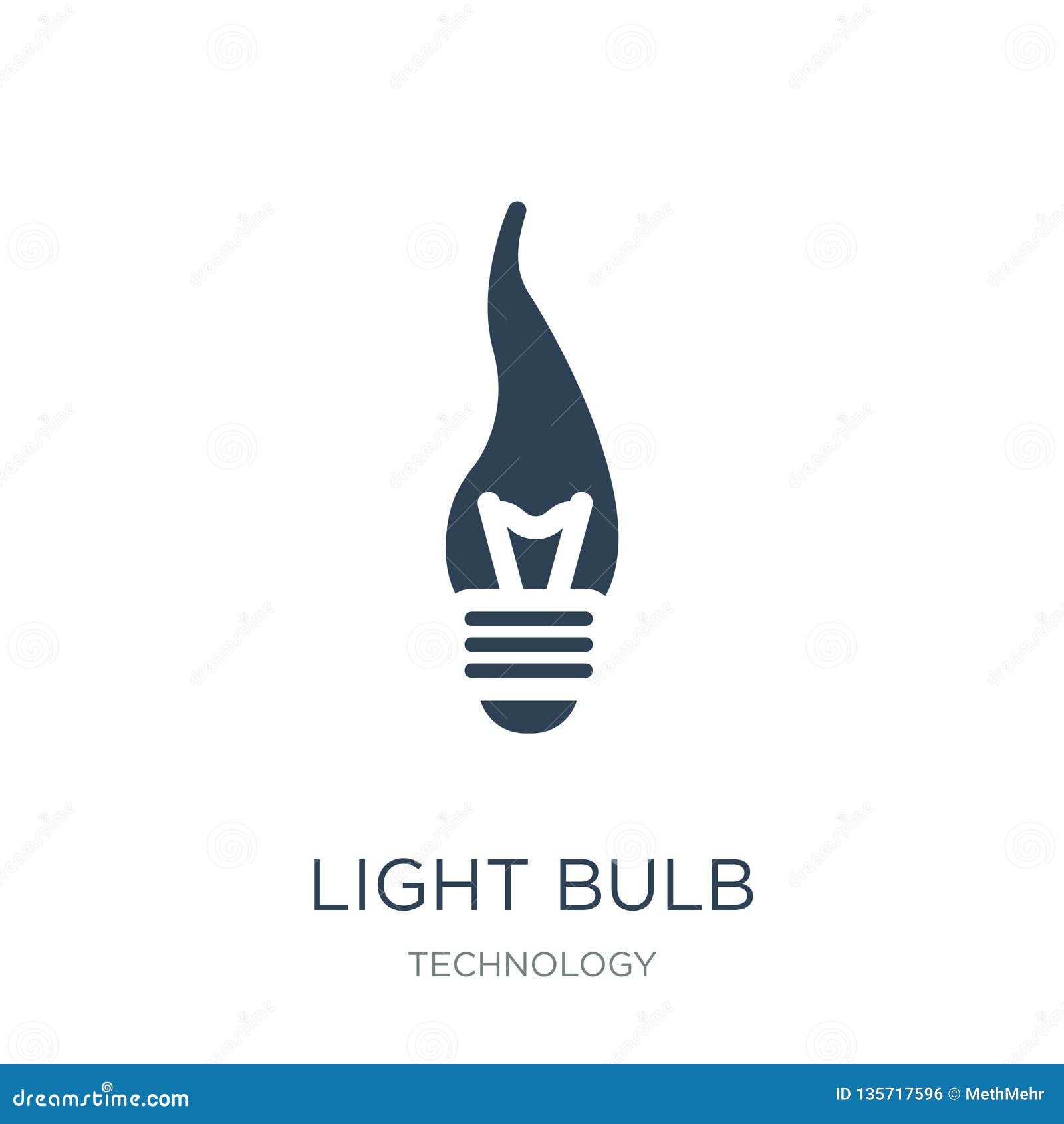 Light Bulb Turned Off Icon in Trendy Design Style. Light Bulb Turned ...