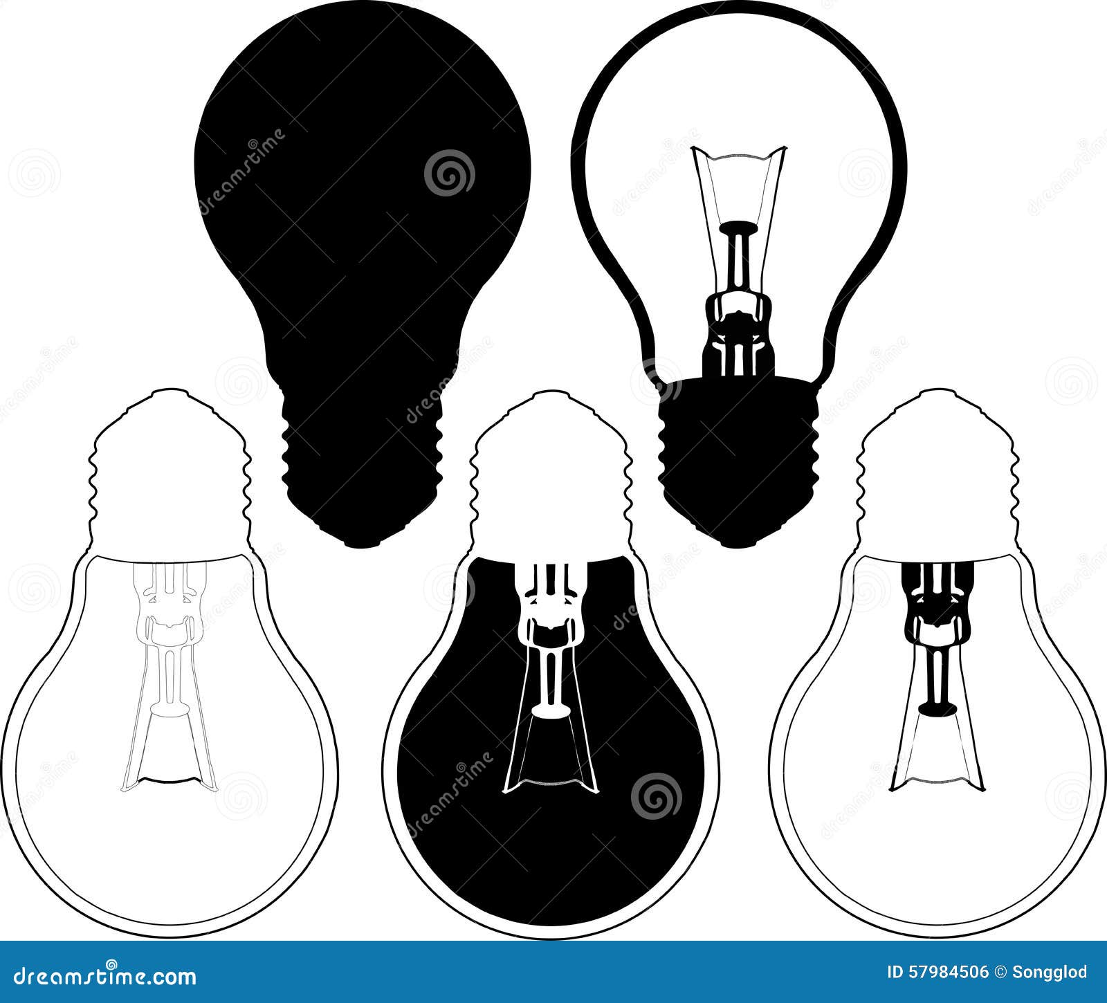 Light bulb vector stock vector. Illustration of creative - 57984506