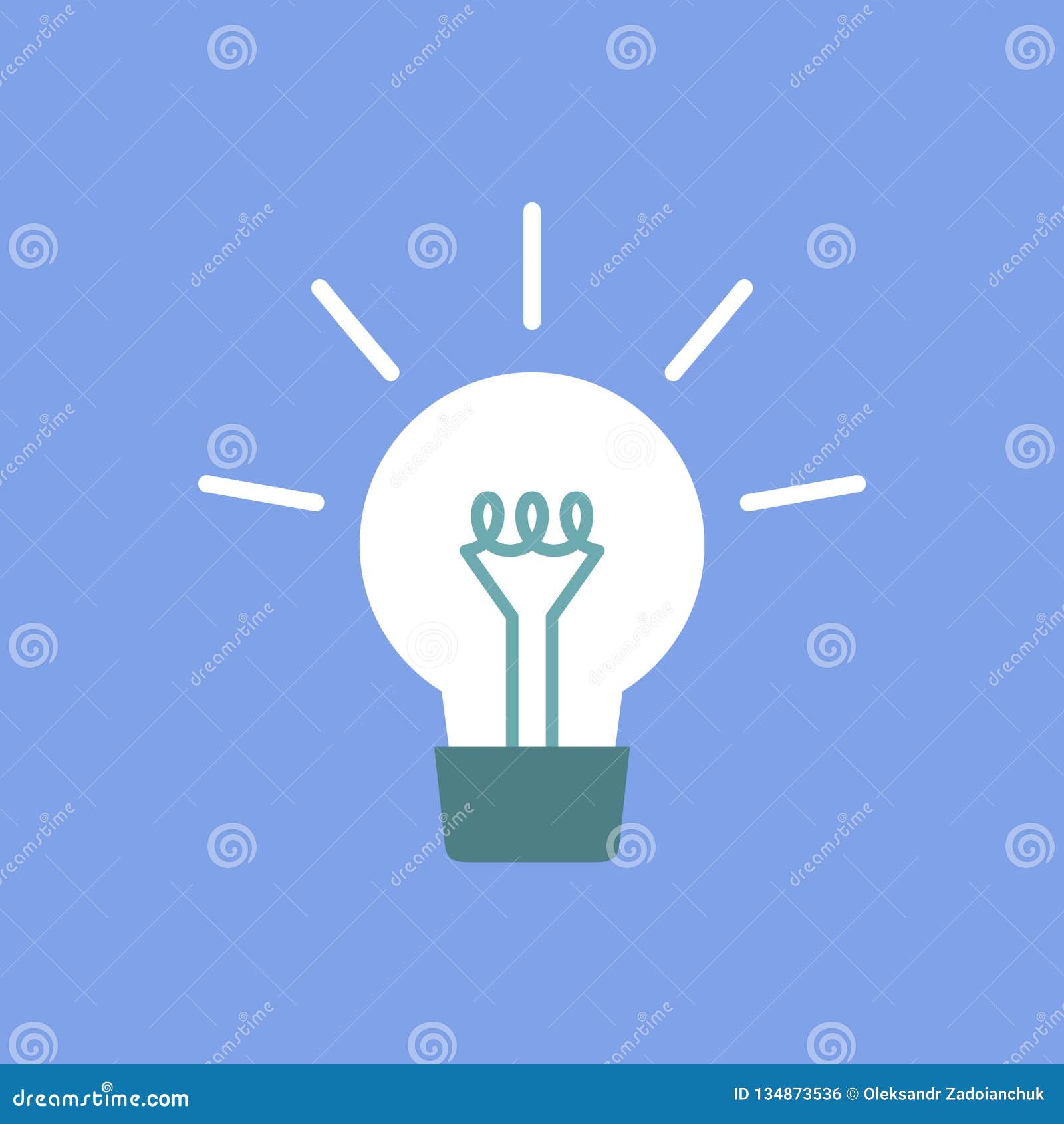 Light Bulb Vector Icon.Light, Lighting. Stock Vector - Illustration of ...