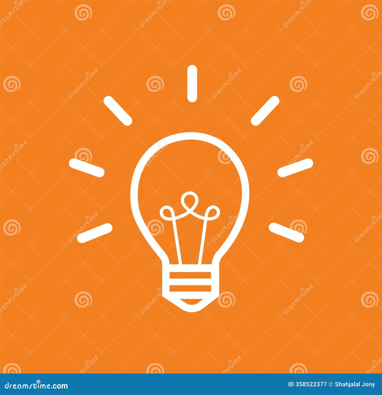 Light Bulb Vector Icon. Lightbulb Sign Stock Illustration ...