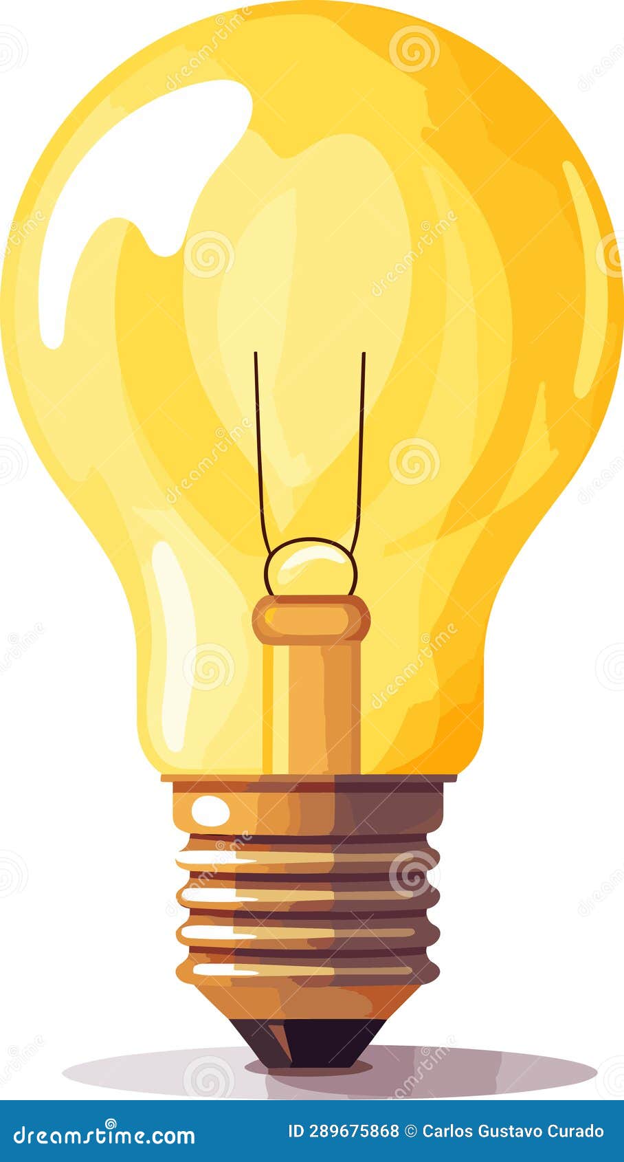 A Light Bulb, Vector Illustration Stock Vector - Illustration of ...