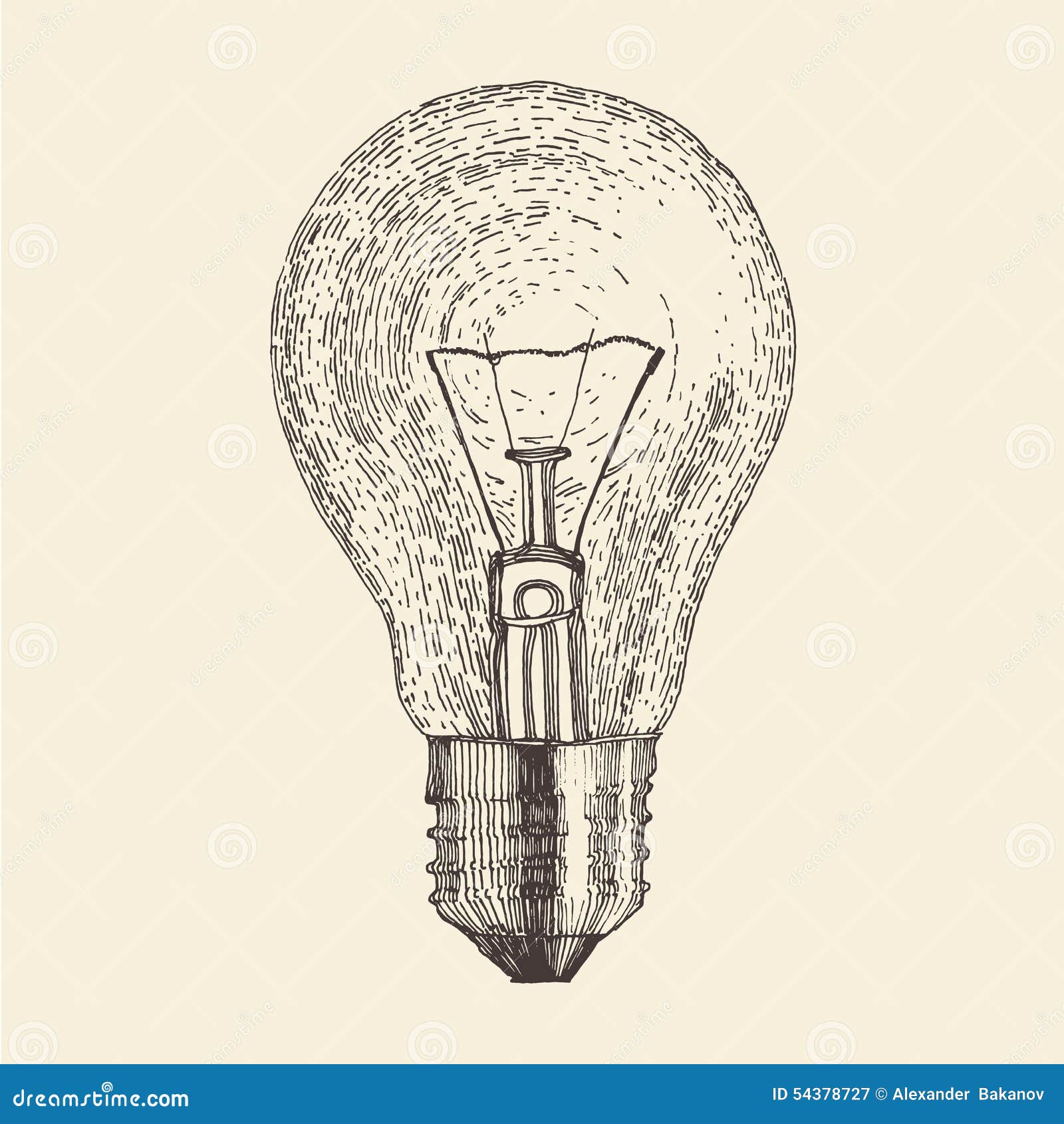 Light Bulb Vintage Engraved Illustration Stock Illustration ...