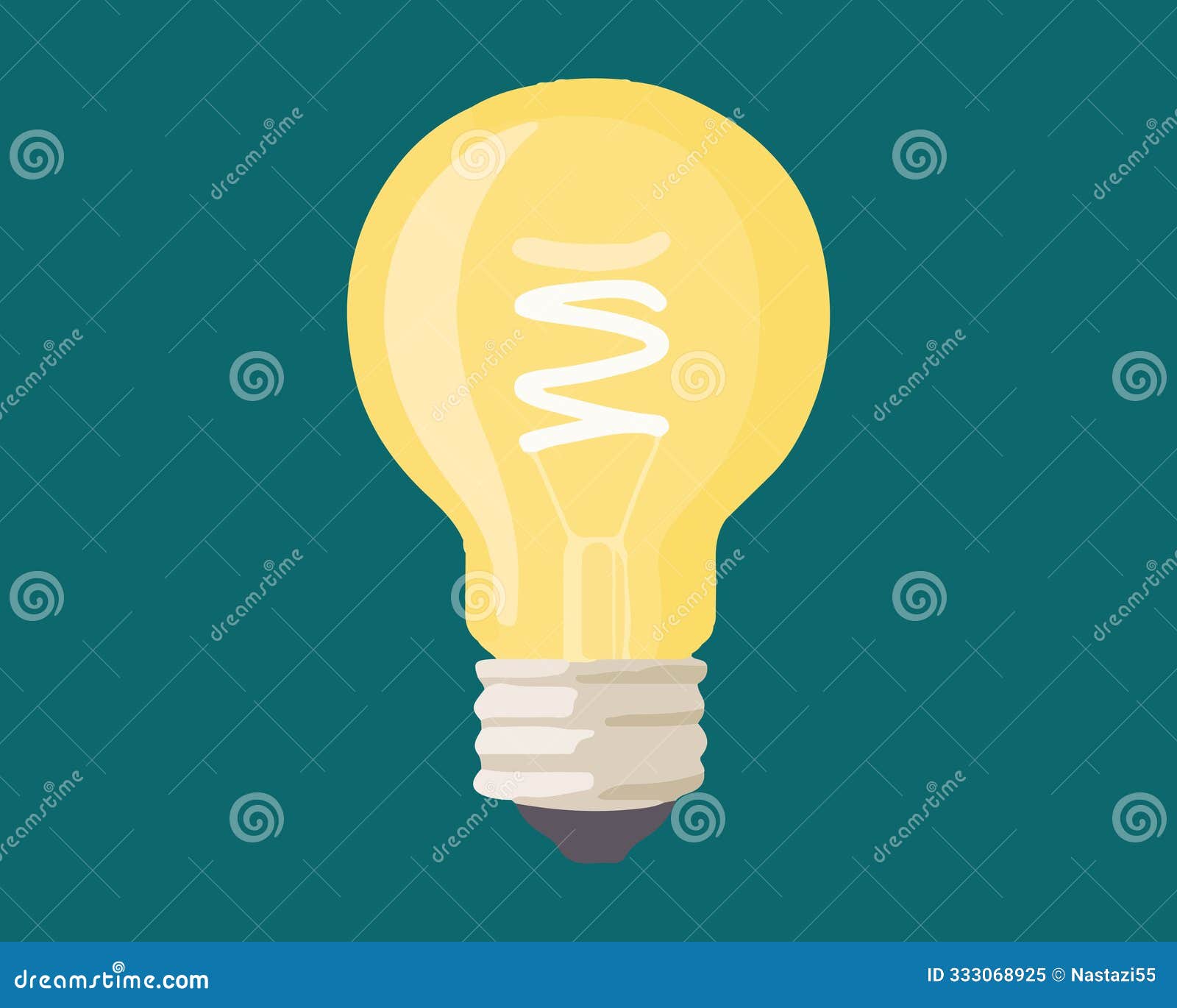 Light Bulb with a Visible Filament Stock Illustration - Illustration of ...