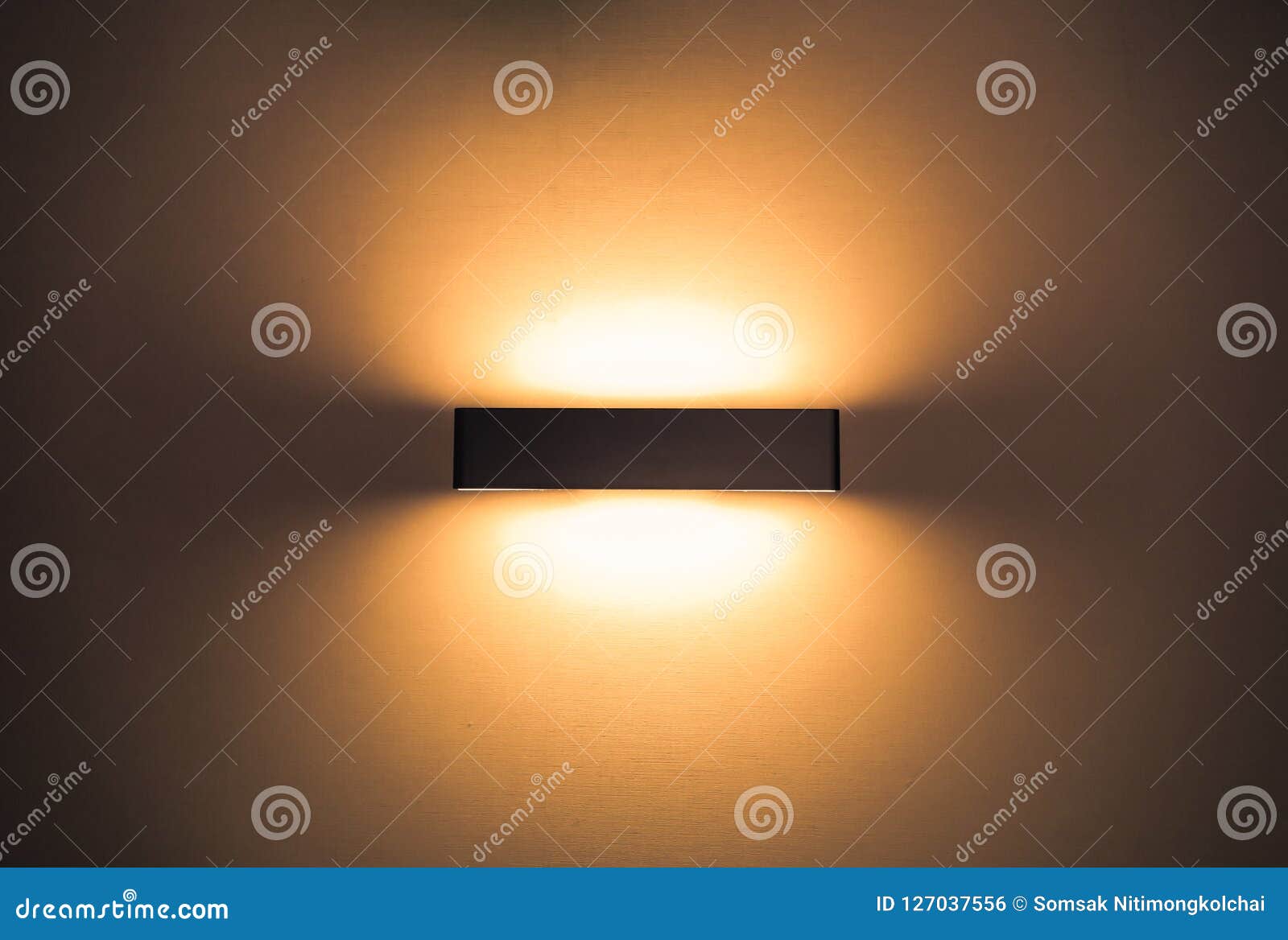 Light Bulb on the Wall for Abstract Background Stock Photo - Image of ...