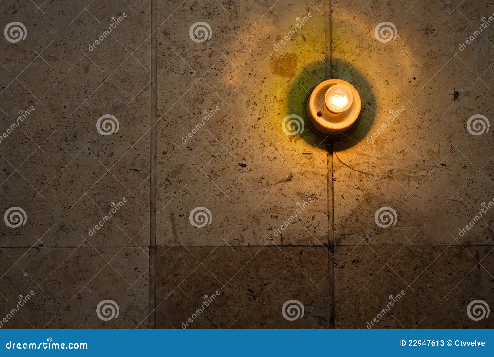 Light bulb on wall stock image. Image of glass, texture - 22947613