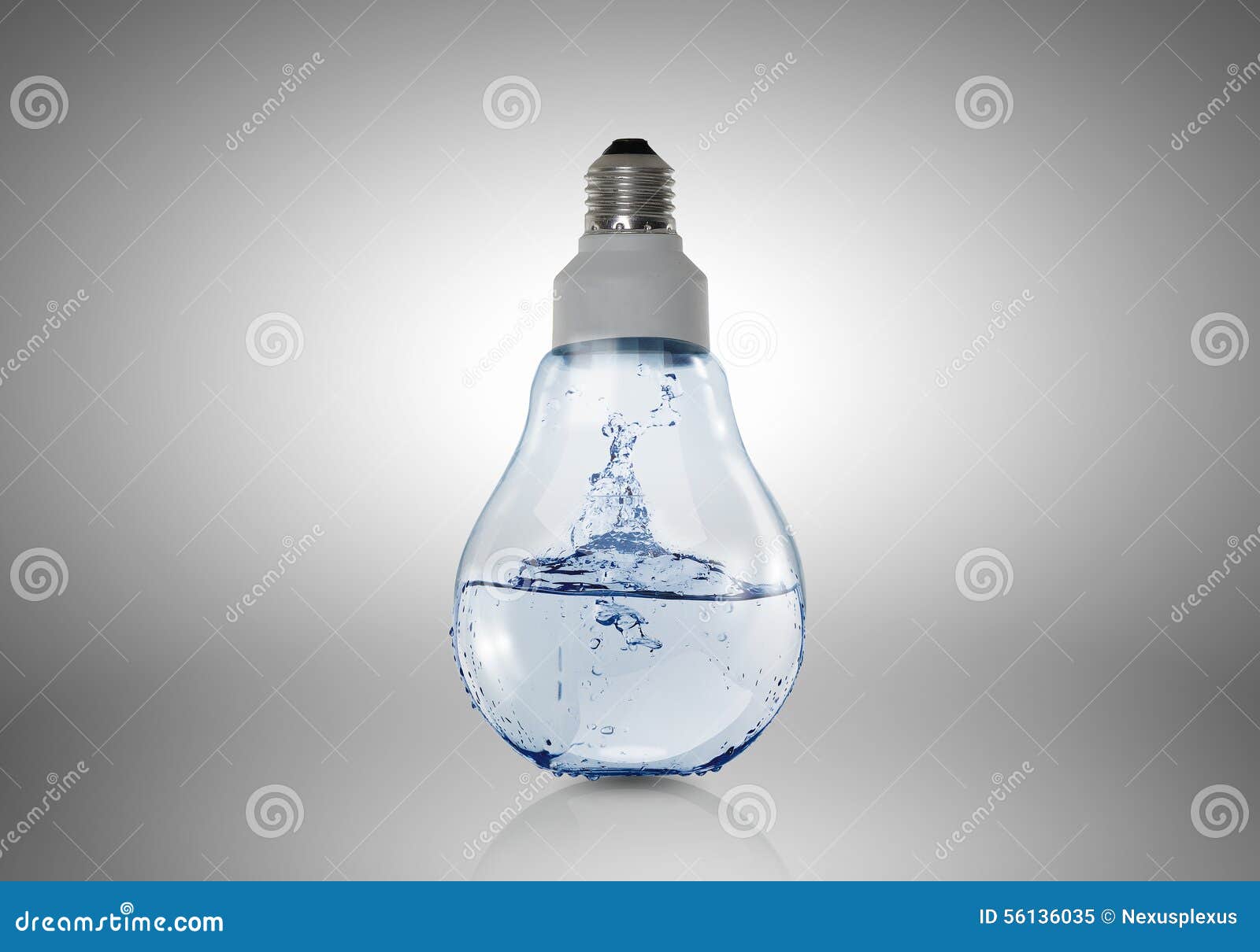 Light bulb with water stock image. Image of innovation - 56136035