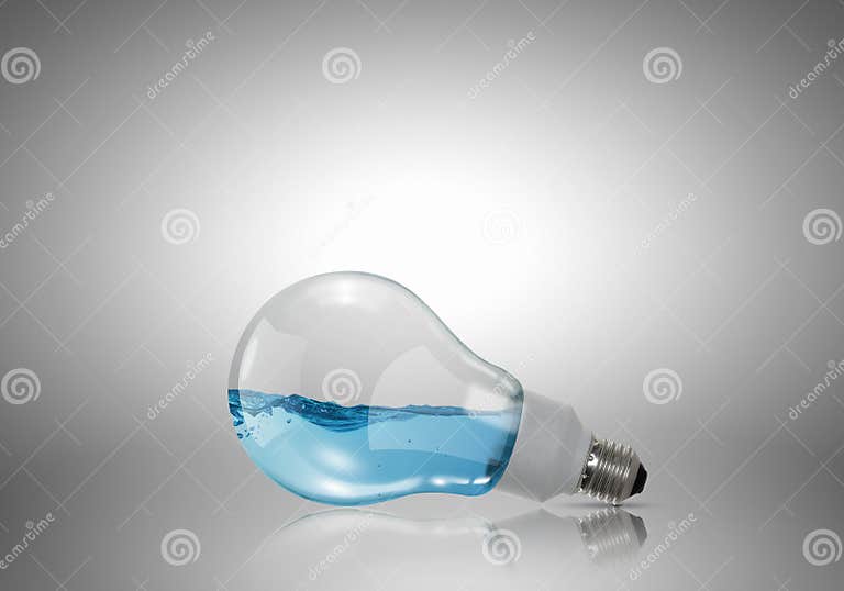 Light bulb with water stock image. Image of clean, technology - 56291217
