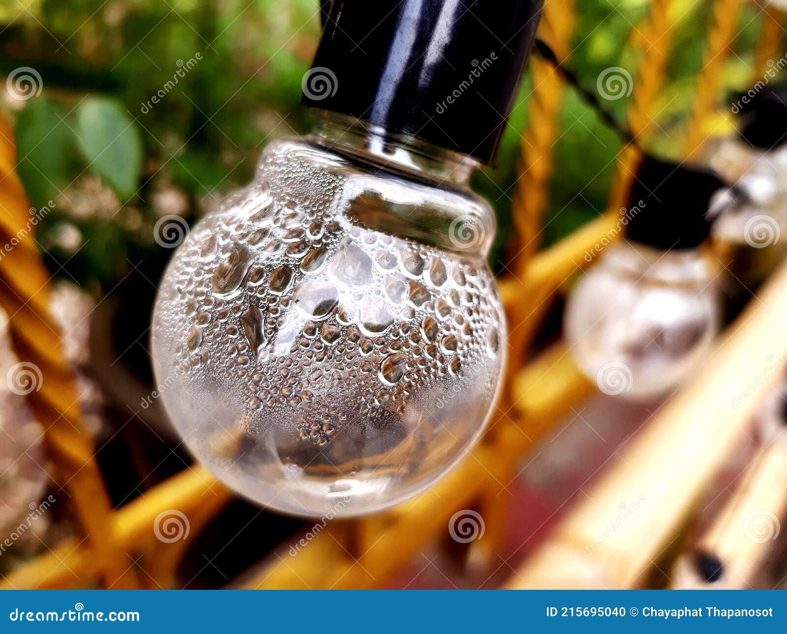 A Light Bulb with Water Droplets. Stock Photo - Image of light, bulb ...