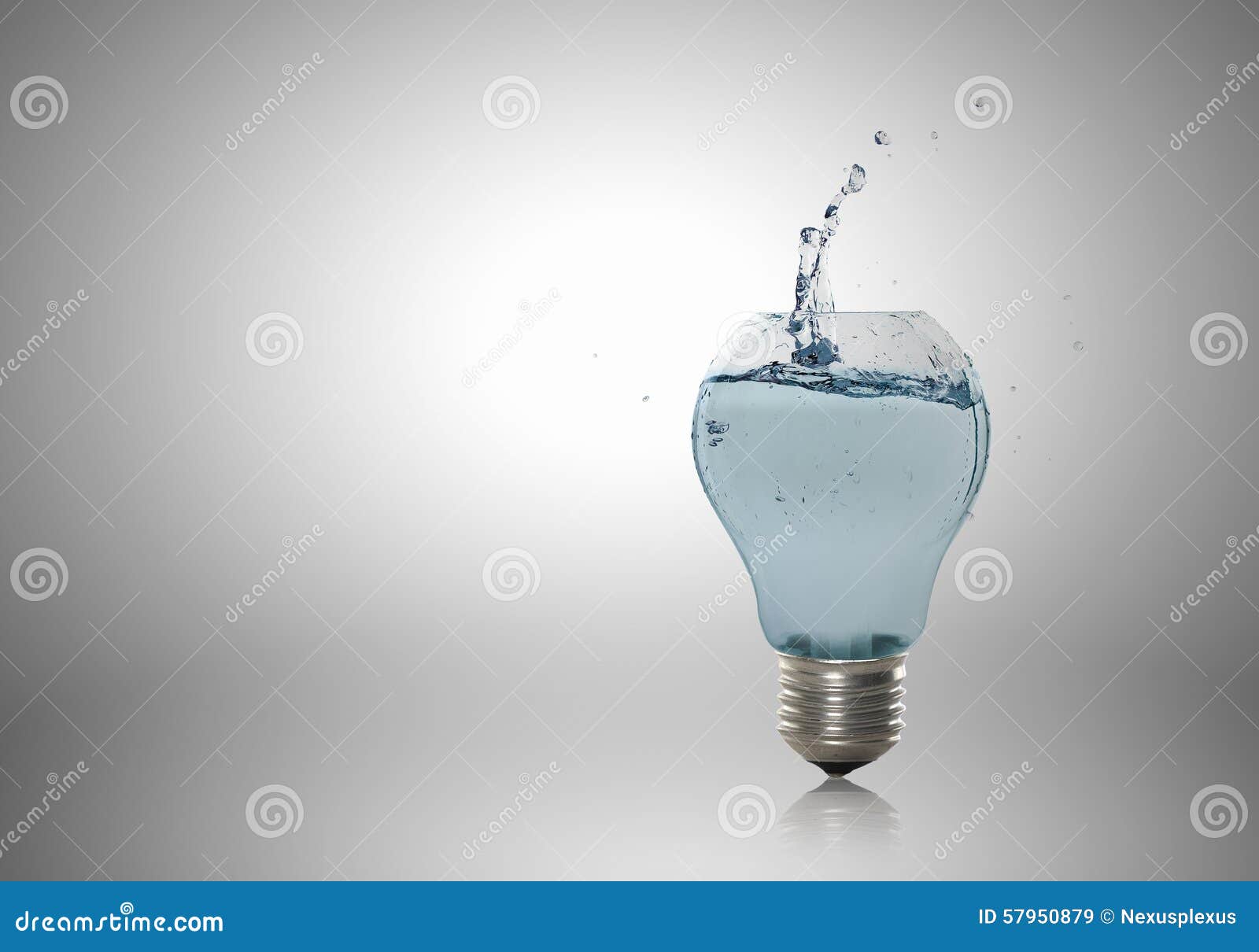 Light bulb with water stock image. Image of bulb, liquid - 57950879