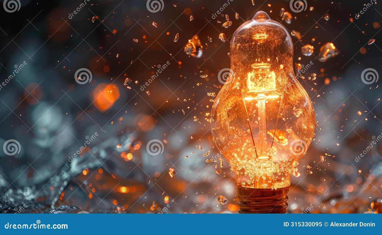 Light Bulb with Water Splash Creating a Stunning Visual Effect on a ...