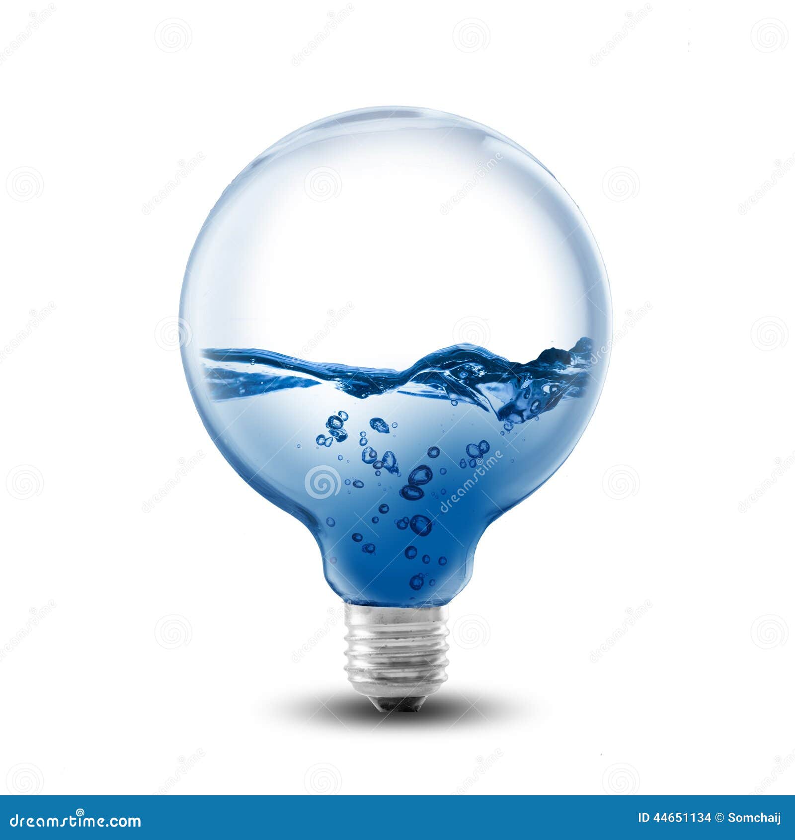 Light Bulb with Water and Splash Stock Photo - Image of drop ...