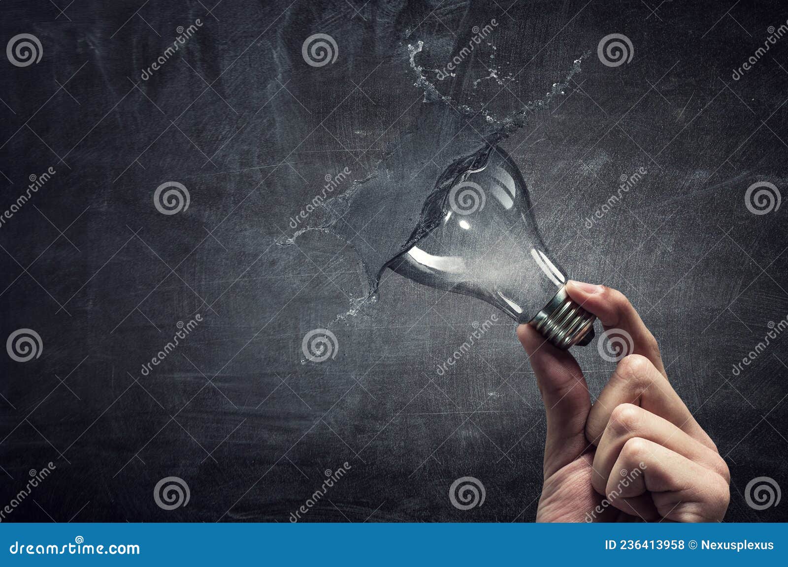 Light Bulb from Water Splash Stock Photo - Image of concept ...
