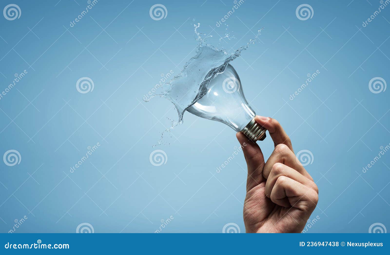 Light Bulb from Water Splash Stock Photo - Image of motion ...