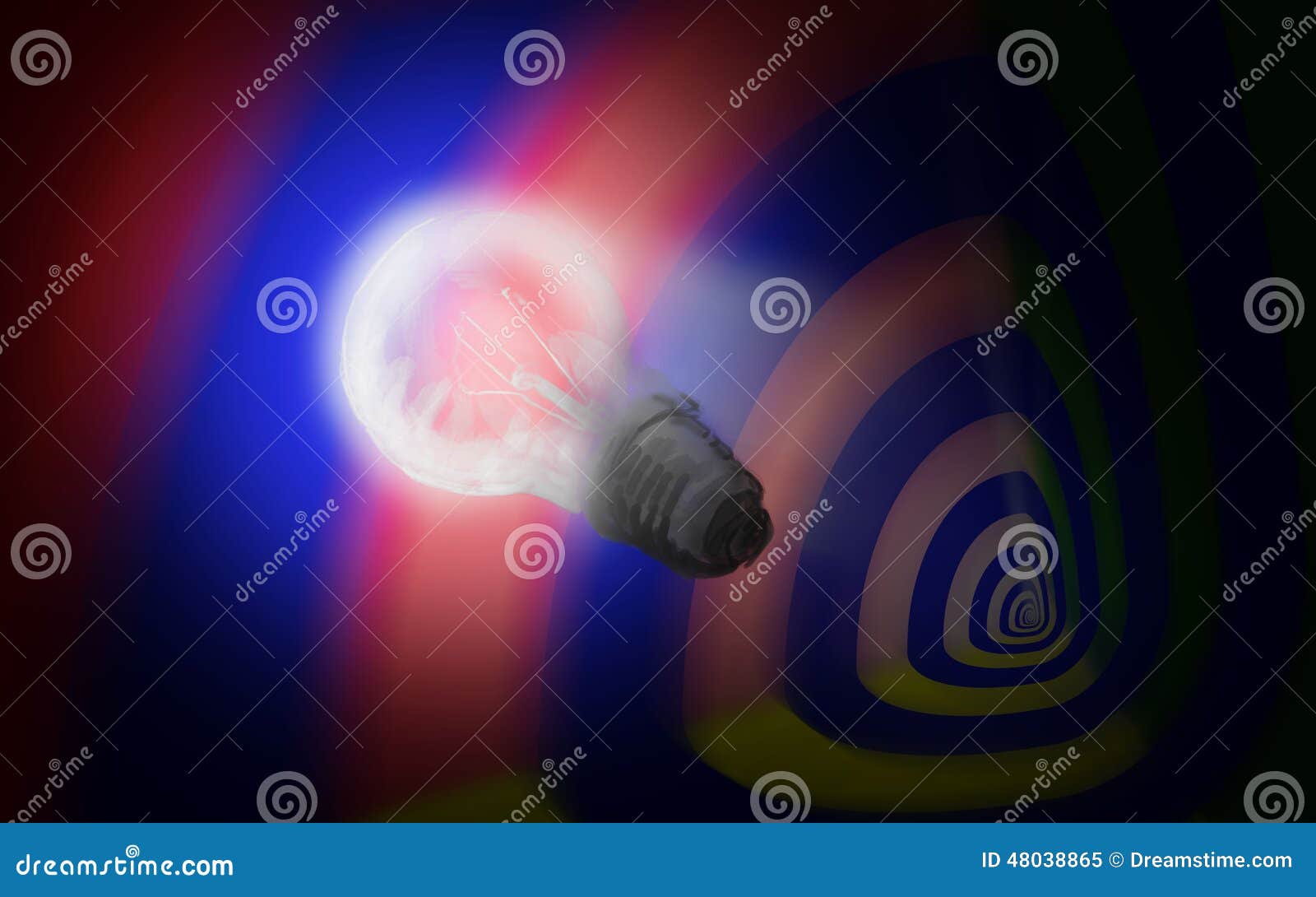 Light bulb stock illustration. Illustration of electricity - 48038865