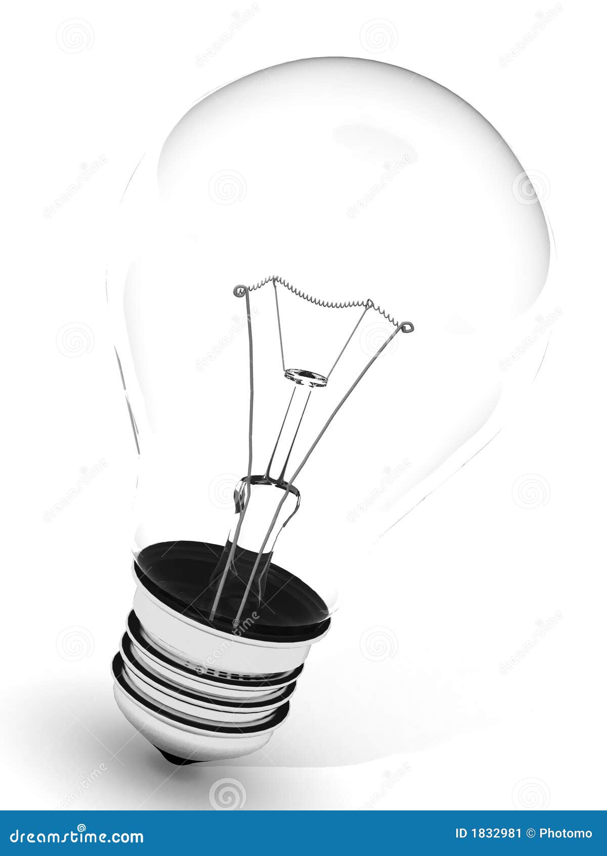 Light Bulb on White Background Stock Illustration - Illustration of ...