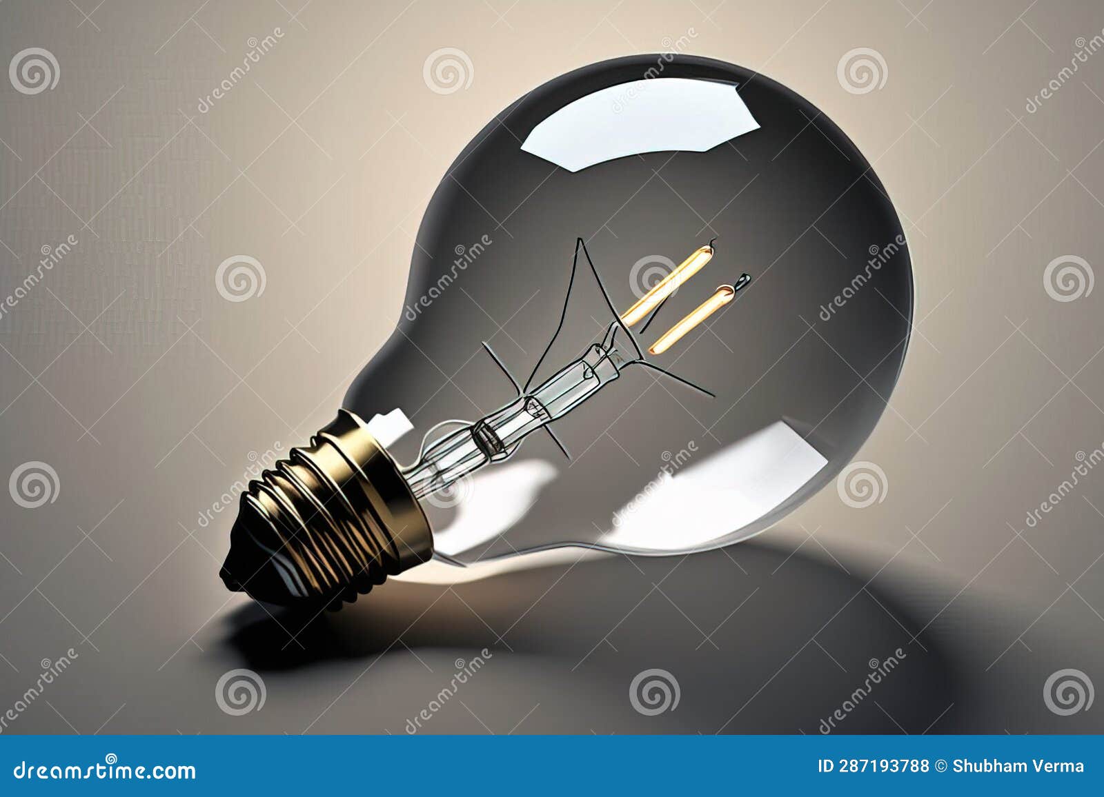 Light Bulb with White Background Stock Illustration - Illustration of ...