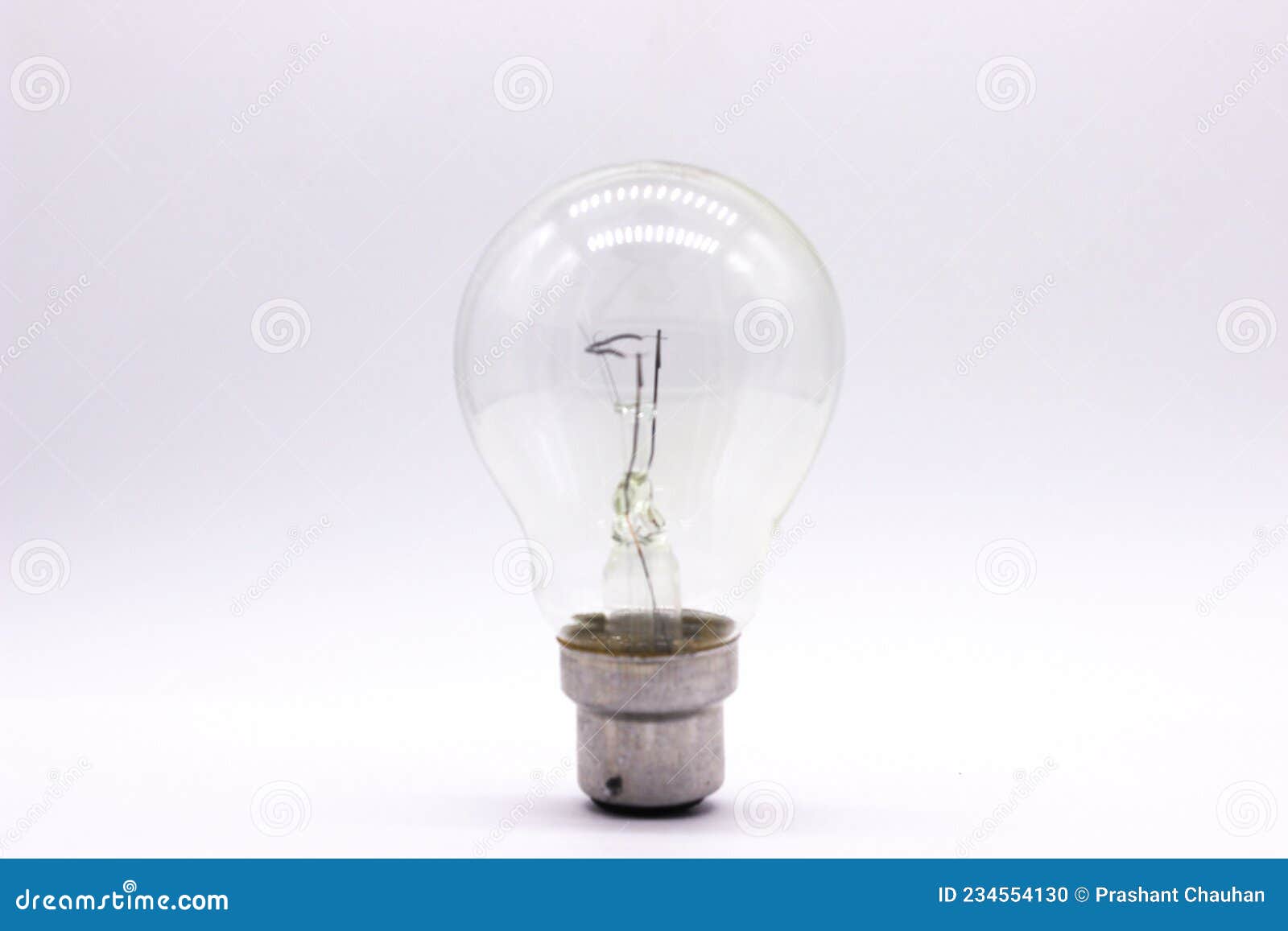 Light Bulb on White Background with Selective Focus , Stock Photo ...
