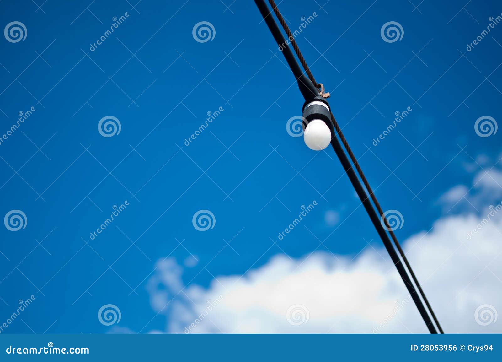 Light Bulb on Wire stock photo. Image of object, equipment - 28053956