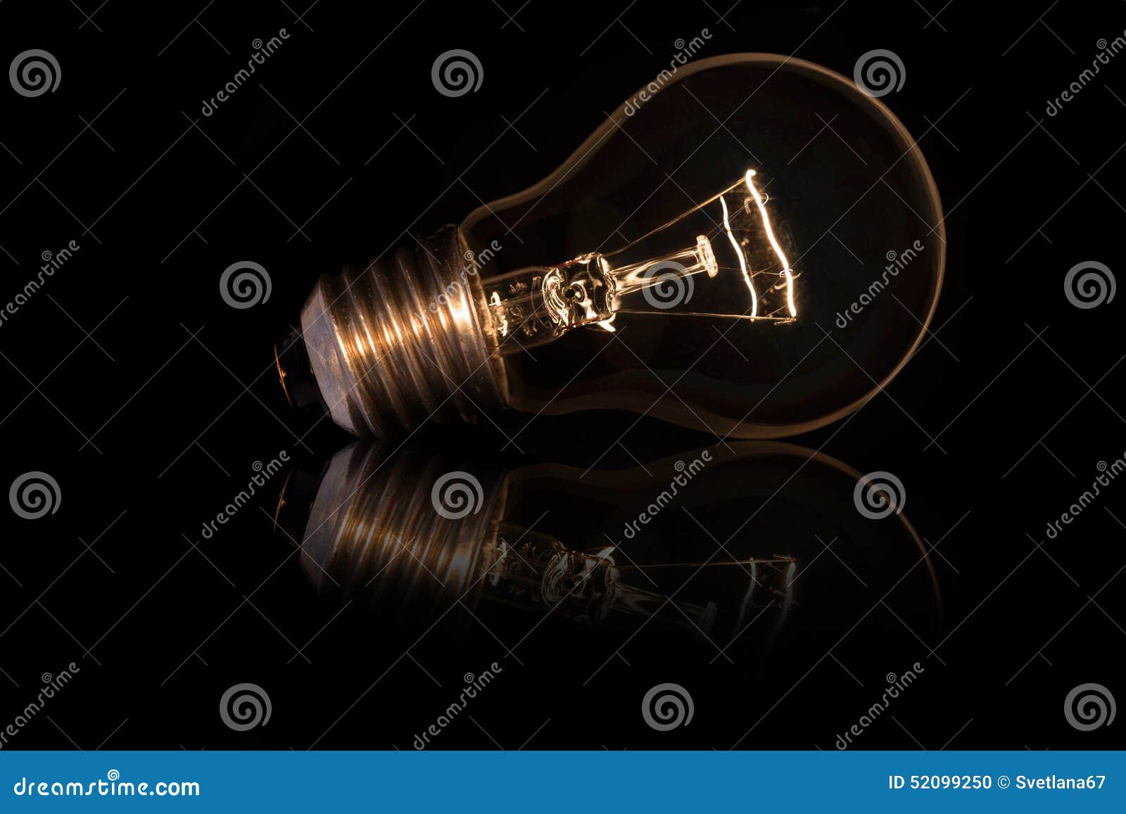 Light Bulb without Wires stock photo. Image of black - 52099250