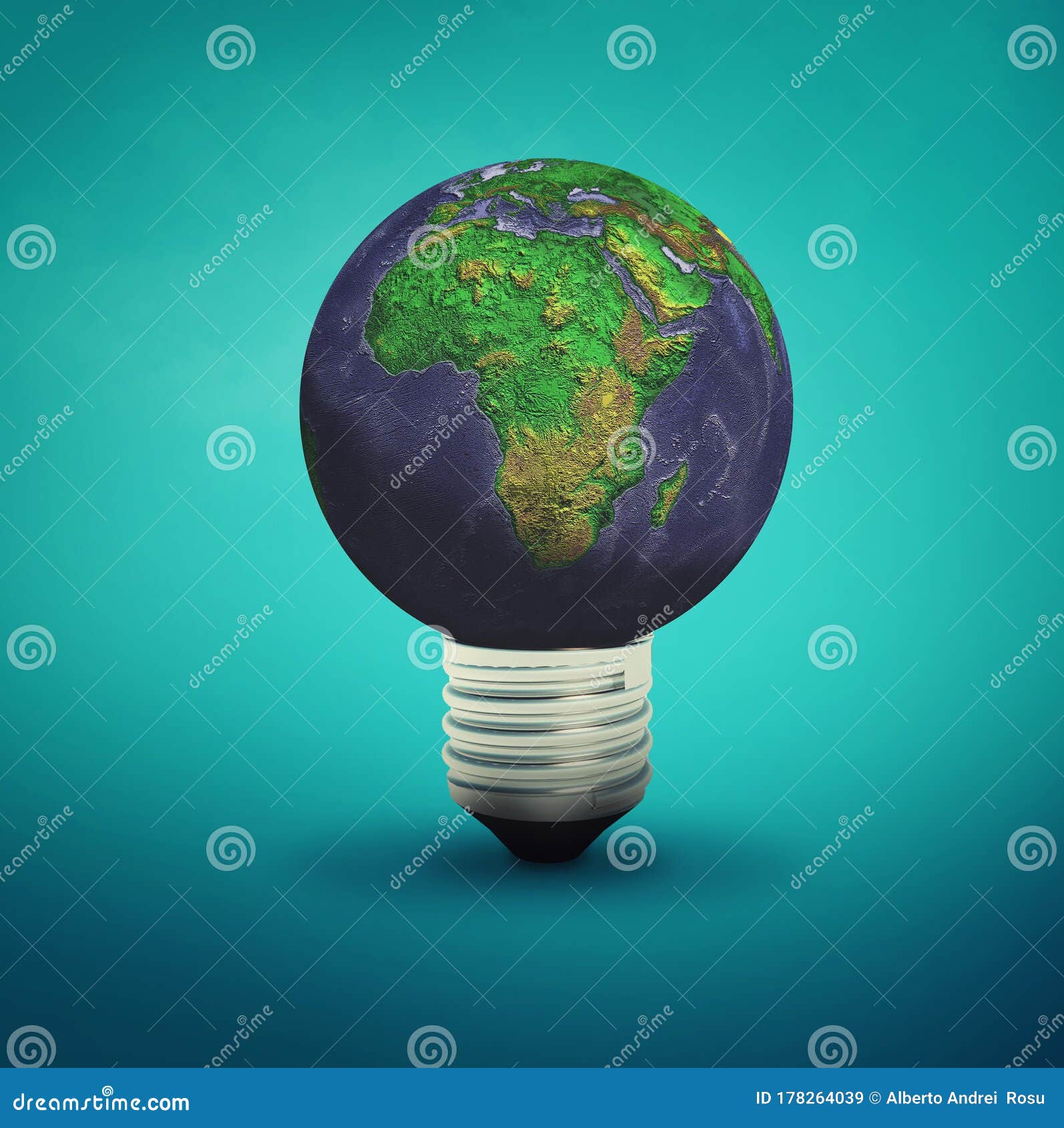 Light bulb world stock illustration. Illustration of light - 178264039