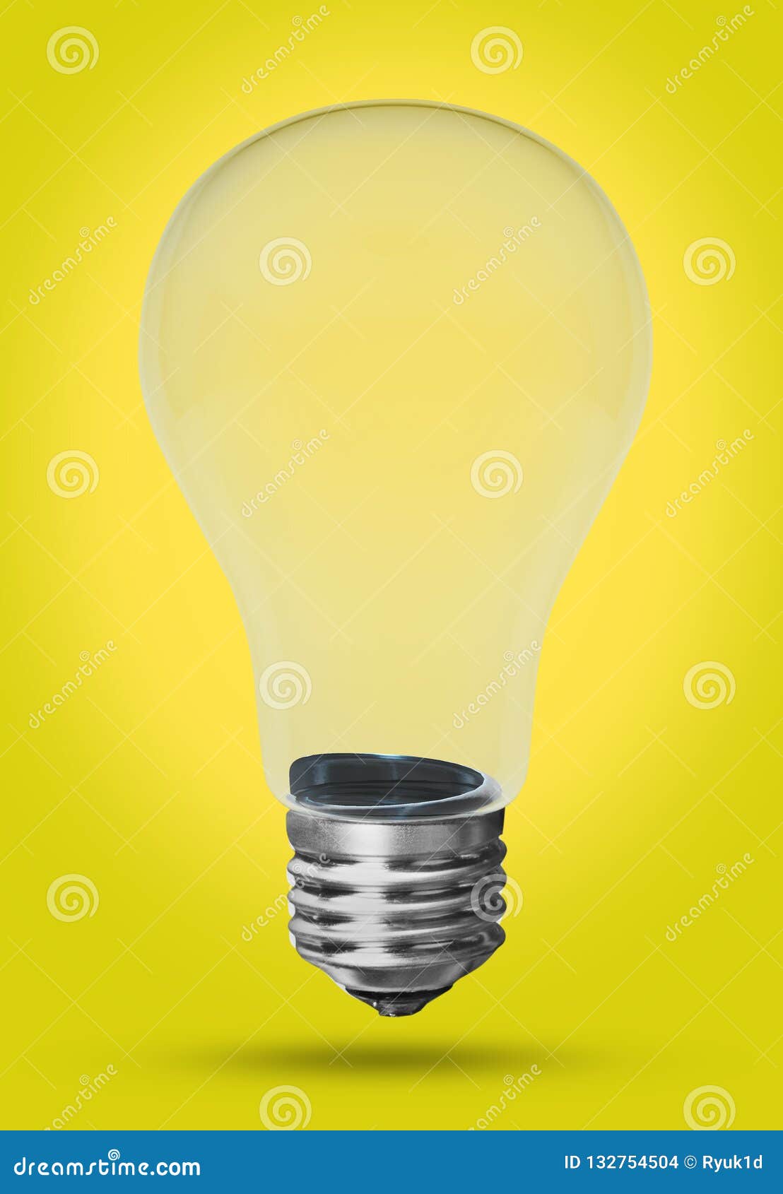 Light Bulb Bulb Yellow Warm Empty Energy Stock Illustration ...