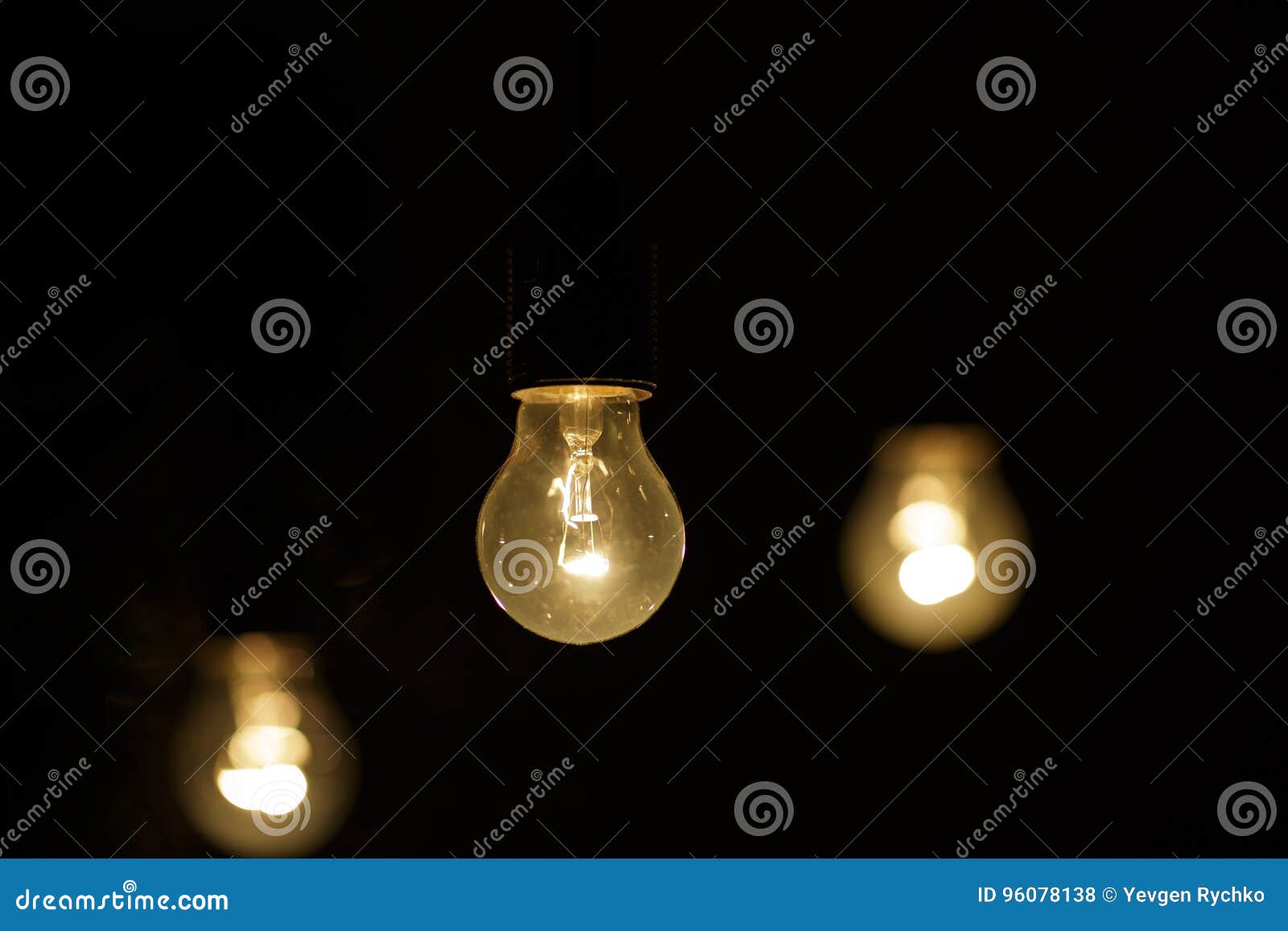 Light Bulbs on a Black Background Stock Photo - Image of bulb ...