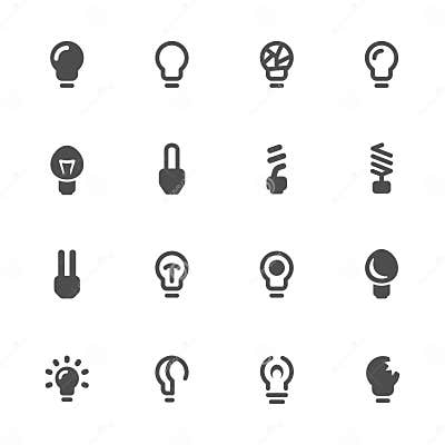Light bulbs. Bulb icon set stock vector. Illustration of efficient ...