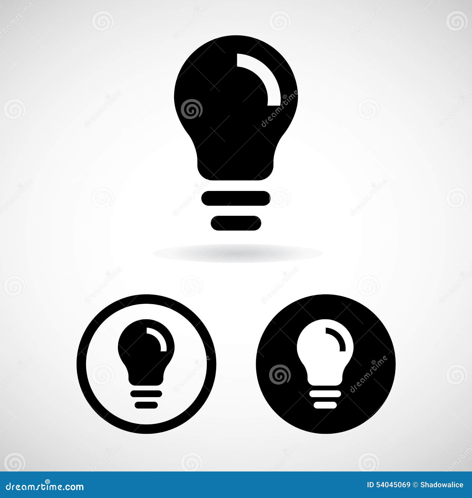 Light Bulbs. Bulb Icons Set Great for Any Use. Vector EPS10 Stock ...