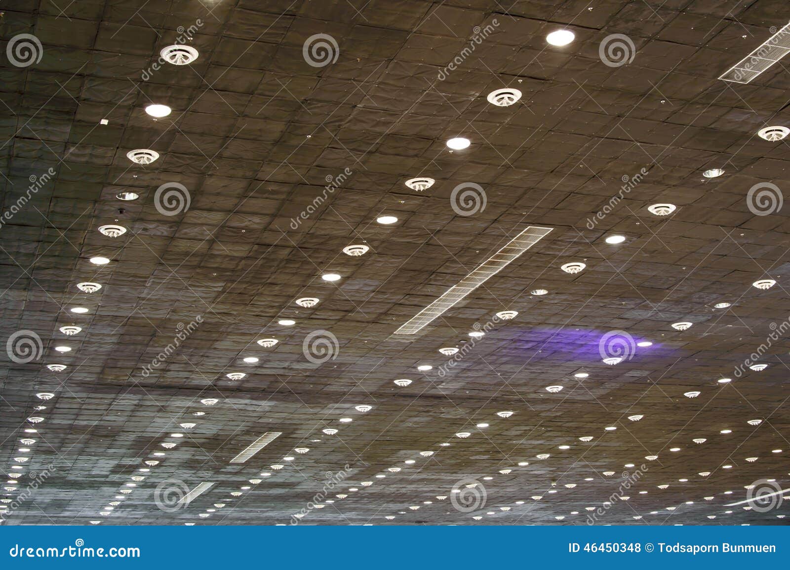 Light Bulbs. Ceiling with Light Bulbs Stock Photo - Image of ...