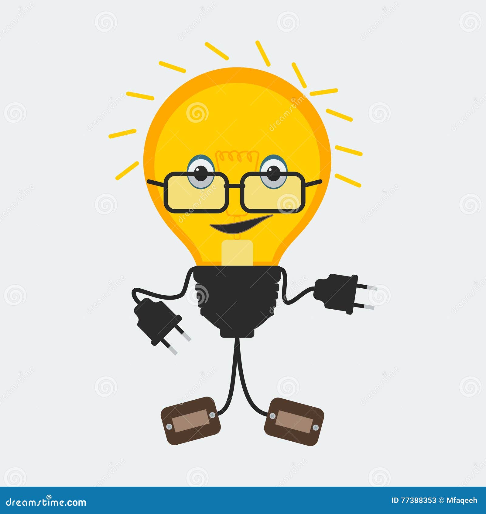 Light Bulb Character Illustration Stock Vector - Illustration of ...