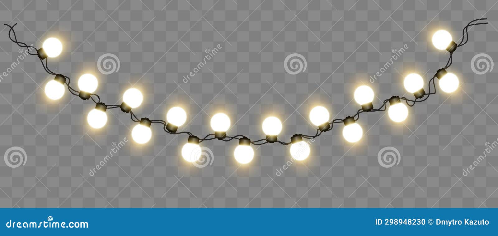 Light Bulbs. Christmas String Lights Stock Illustration - Illustration ...