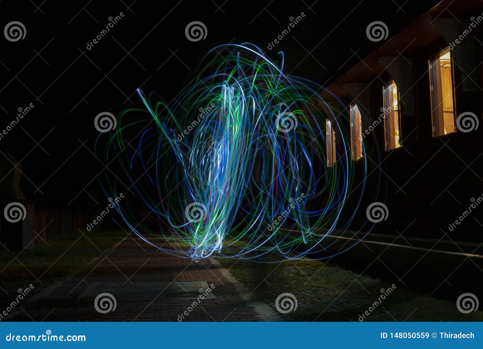 Light Bulbs and Colored Lights that are Rotating Stock Image - Image of ...