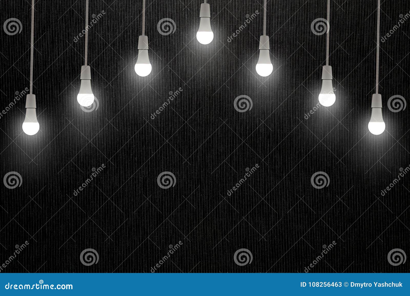 Light Bulbs on Dark Grey Texture Background Stock Image - Image of ...