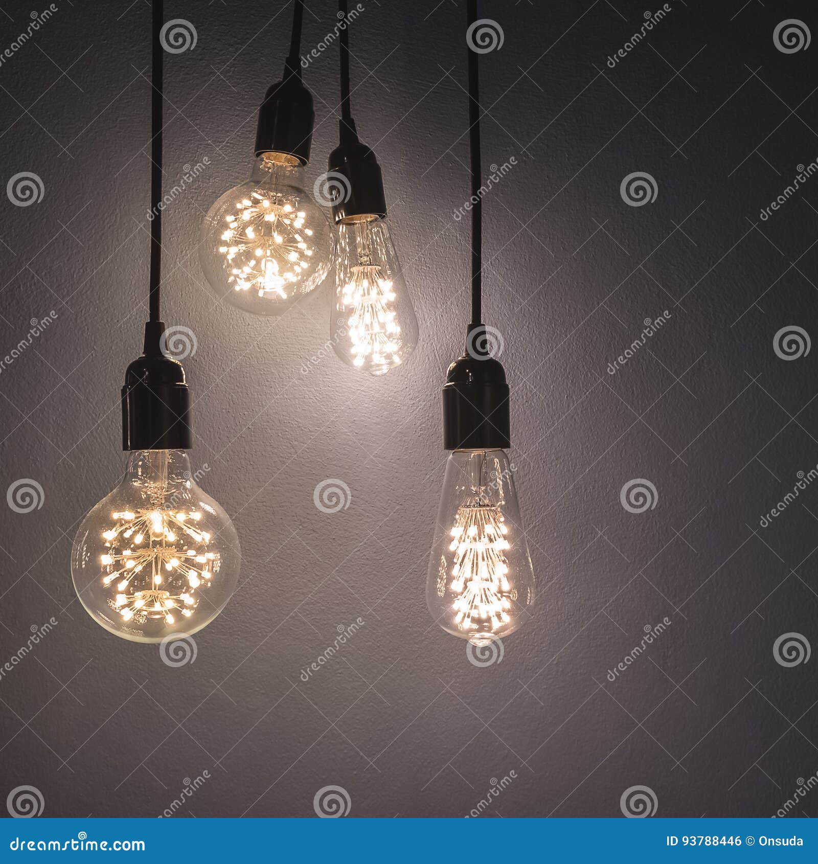 Light bulbs decoration stock photo. Image of vintage - 93788446