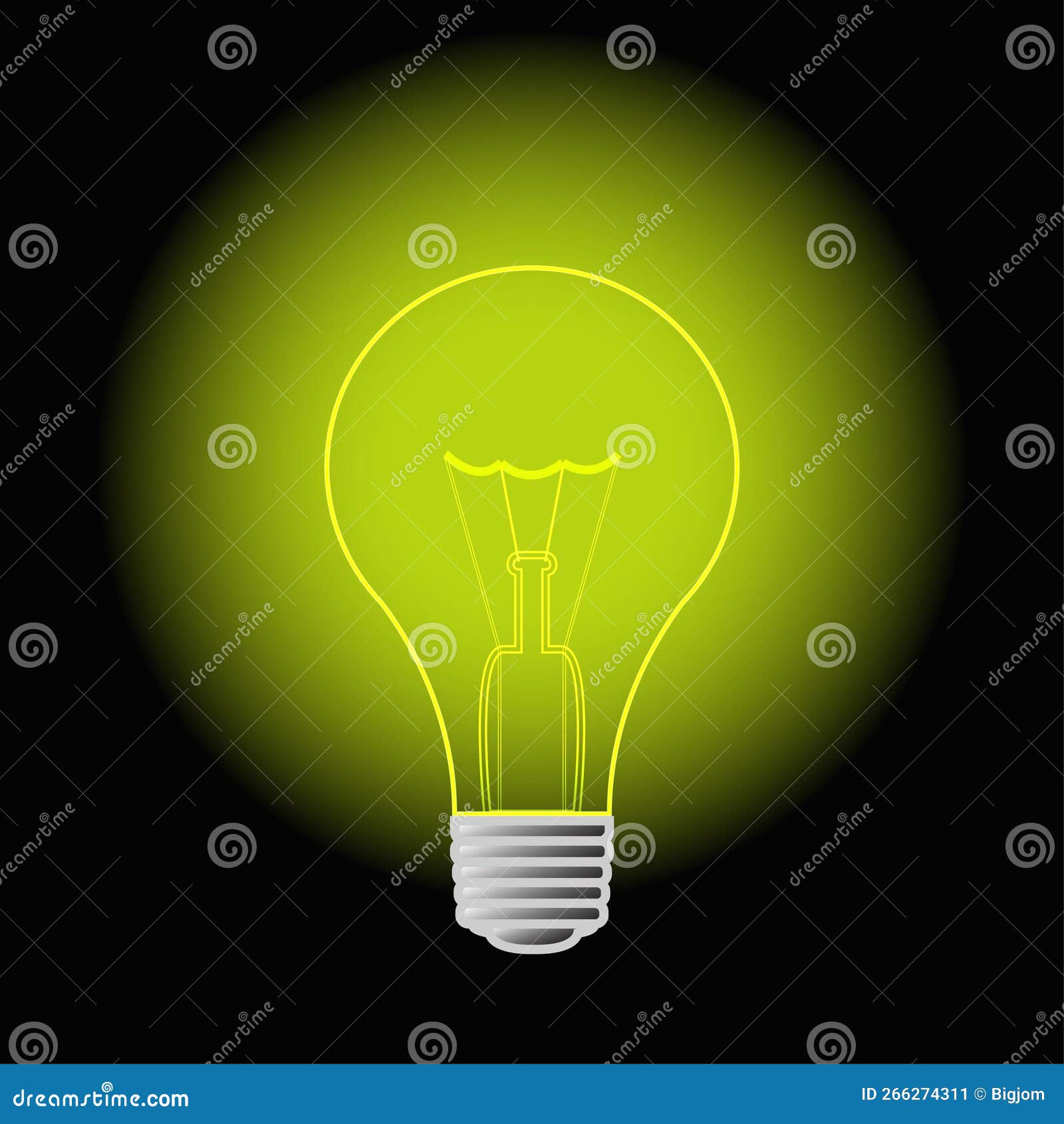 Light Bulbs Design on Black Background. Vector Illustration Stock ...