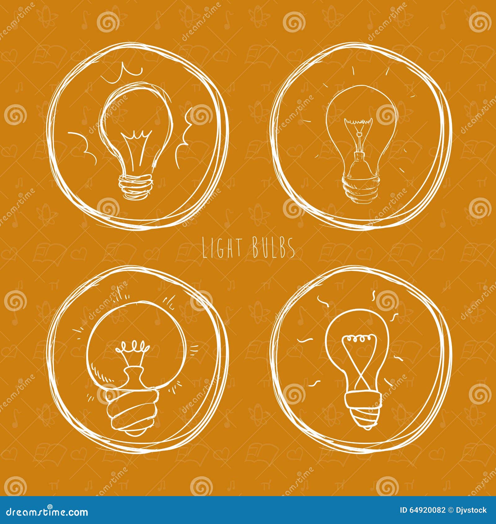 Light bulbs design stock vector. Illustration of save - 64920082
