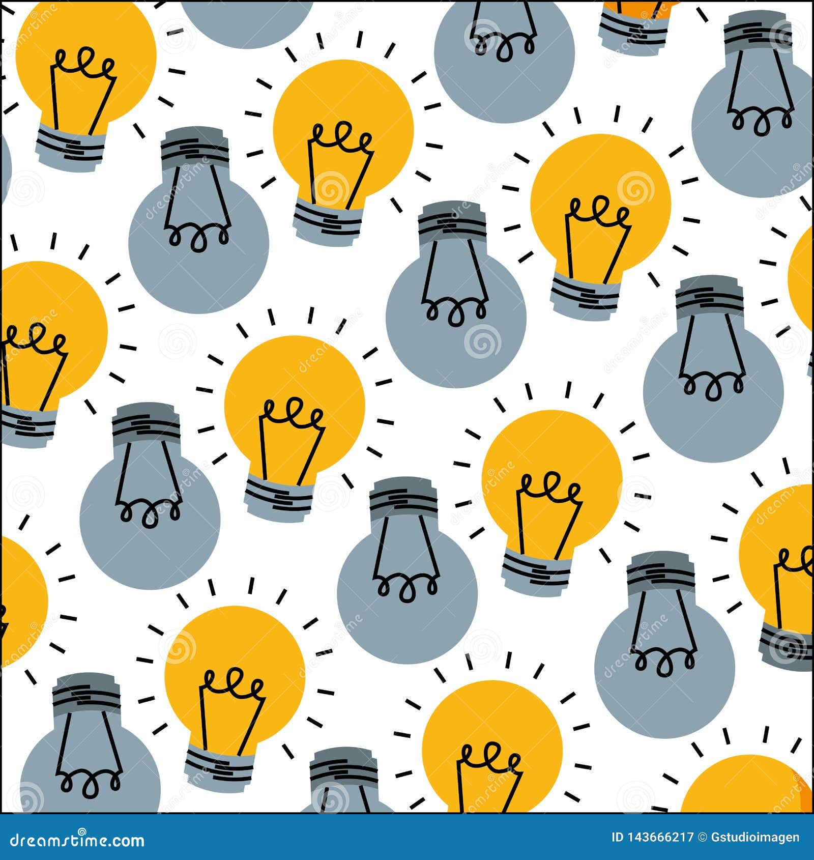 Light Bulbs Energy Electricity Pattern Stock Vector - Illustration of ...
