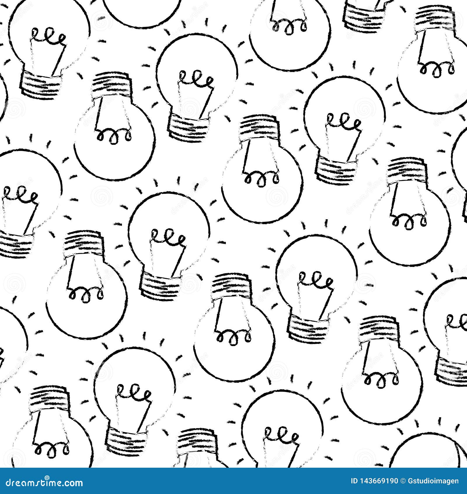 Light Bulbs Energy Electricity Pattern Stock Vector - Illustration of ...
