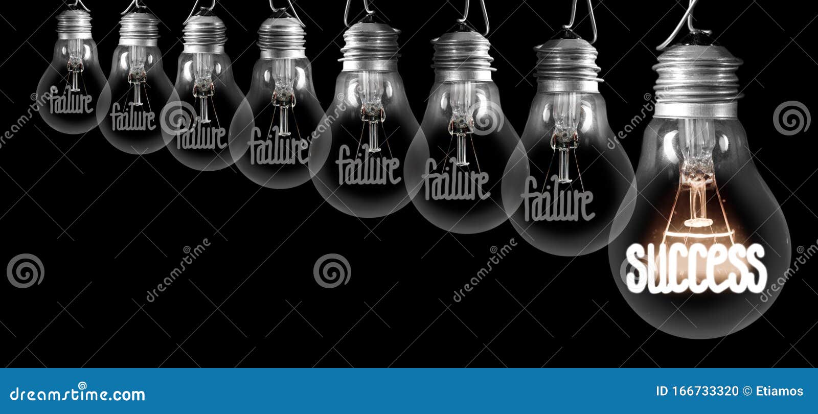 Light Bulbs with Failure and Success Concept 库存照片 - 图片 包括有 创造性, 启发 ...