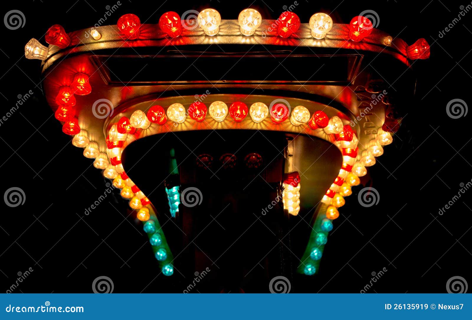 Light bulbs from funfair stock image. Image of evening - 26135919