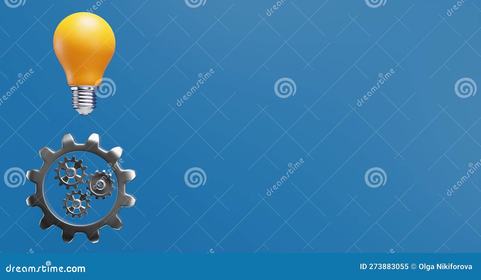 Light Bulbs and Gears. Ideas Innovation Brainstorming Solution Stock ...