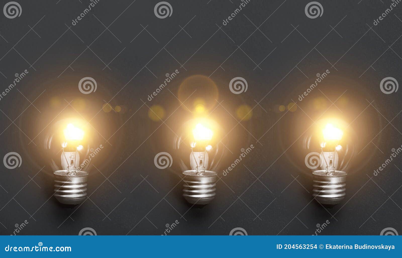 Light Bulbs on Gray Background Stock Photo - Image of generation ...