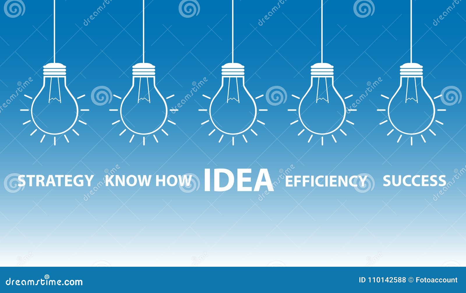 Light Bulbs - Idea Strategy Concept Stock Vector - Illustration of ...