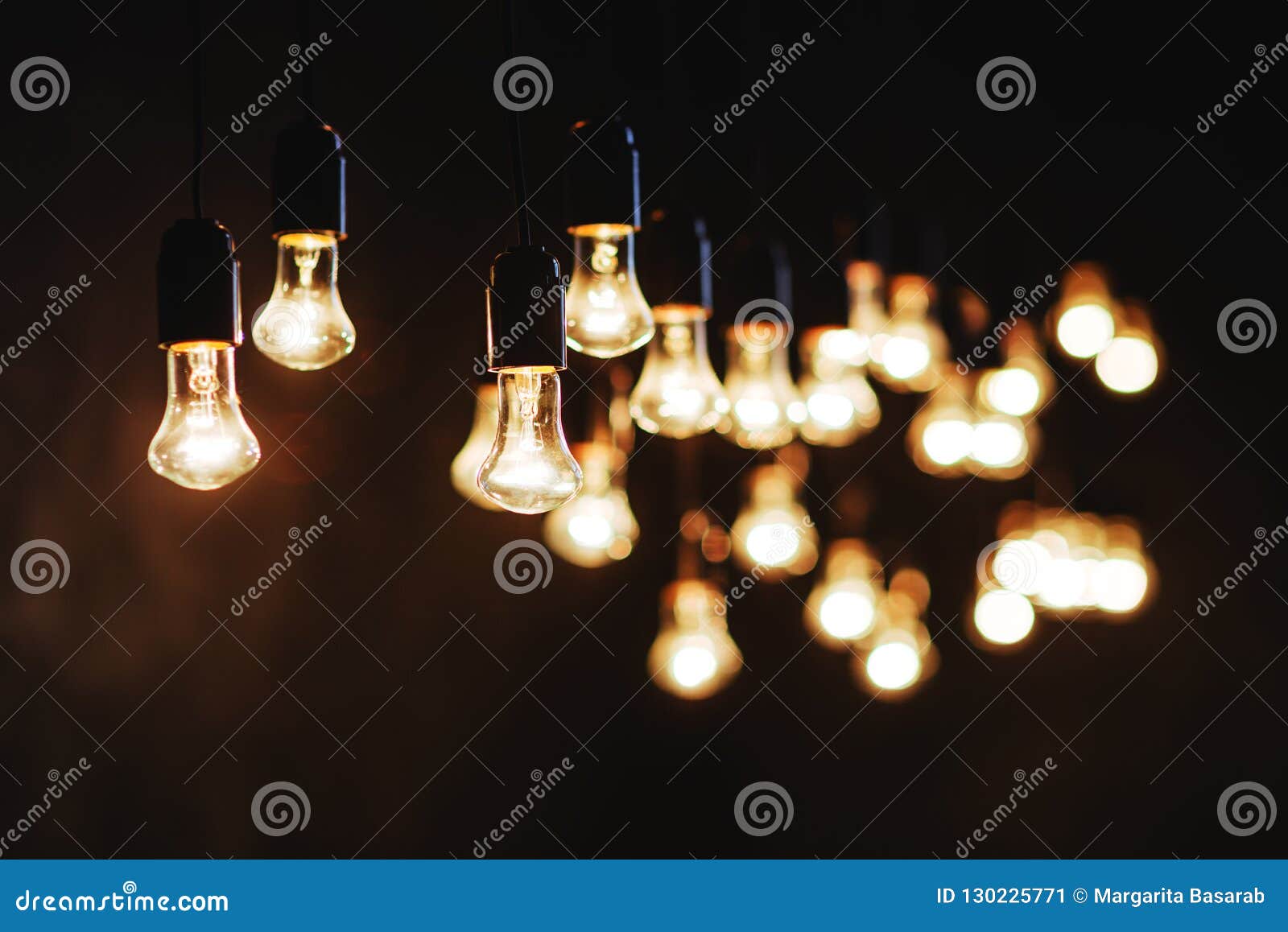 Light Bulbs Over Dark Texture Stock Image - Image of bright, decoration ...