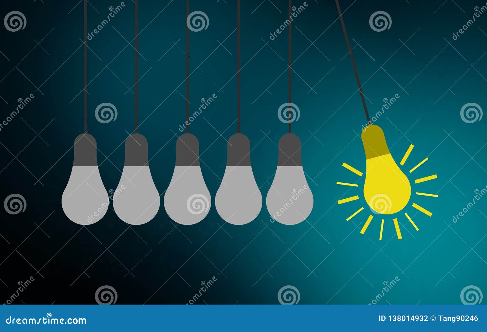 Light Bulbs and Perpetual Motion, Creativity Concept Stock Illustration ... Light Bulbs and Perpetual Motion, Creativity Concept Stock Illustration ...