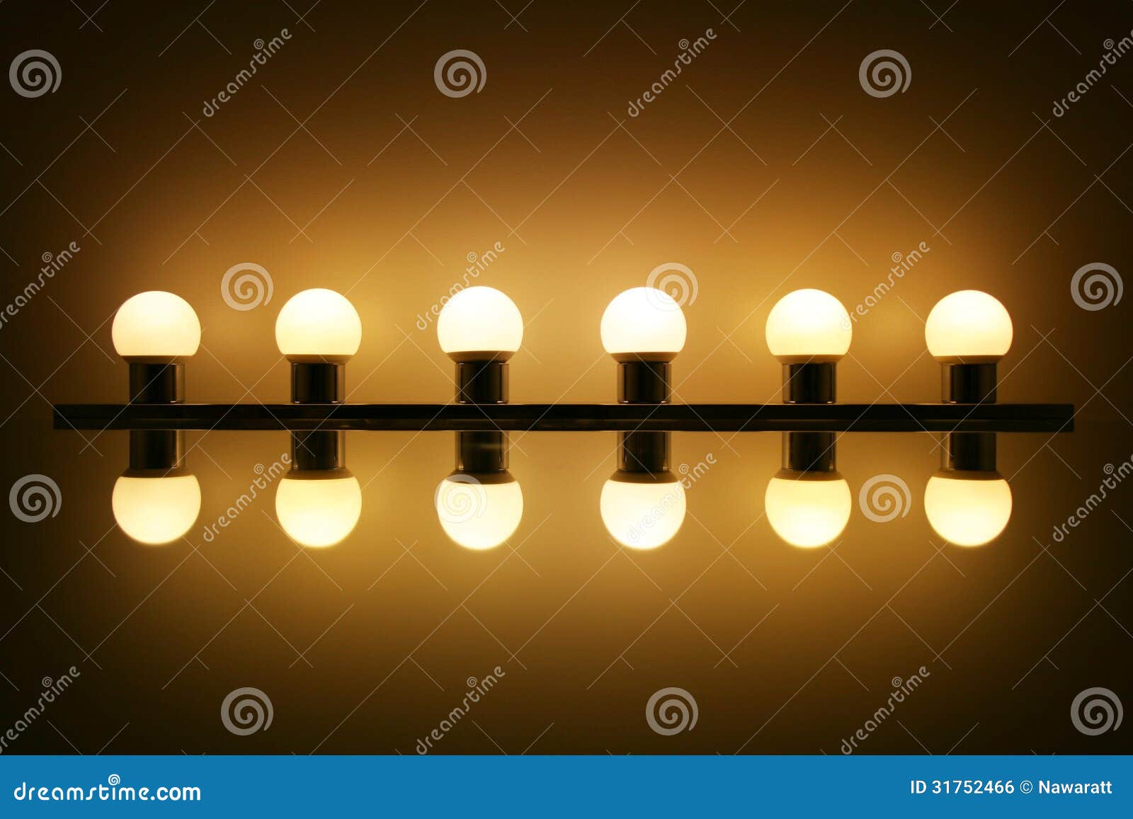 Light Bulbs with Reflection Stock Photo - Image of light, illuminated ...