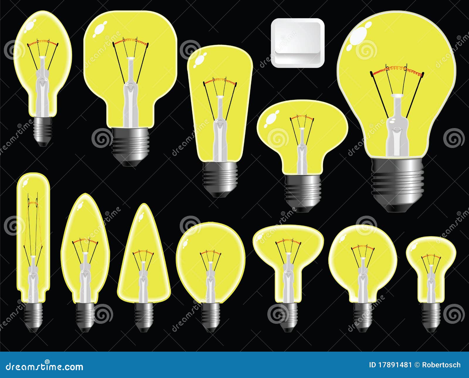 Light bulbs shapes stock vector. Illustration of creative - 17891481